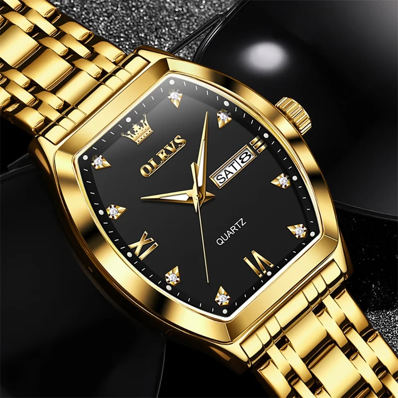 OLEVS 5528 Quartz Stainless Steel Watch For Men styles watch